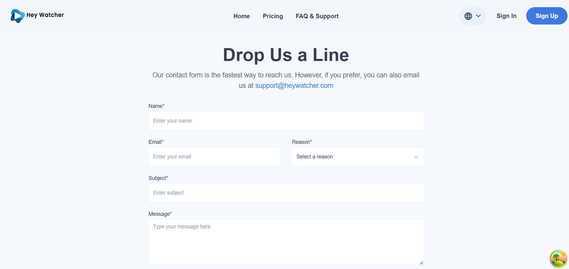 Contact Us | Hey Watcher AI